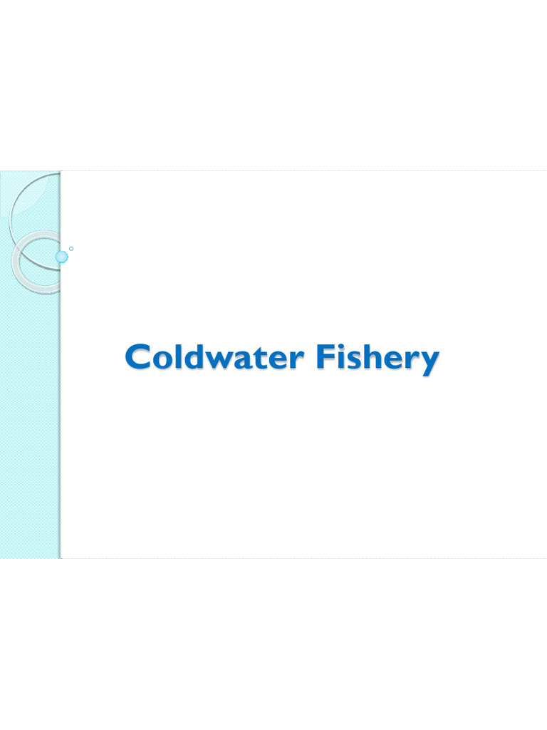 Coldwater Fishery | PDF