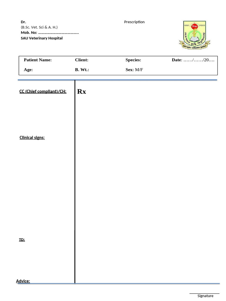 Prescription Format | PDF