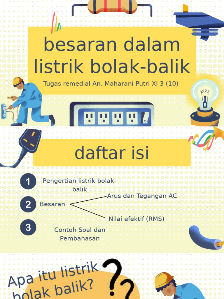 Electricity Physics Presentation in An Illustrative Style | PDF