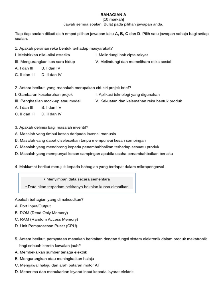 RBT Form 3 | PDF