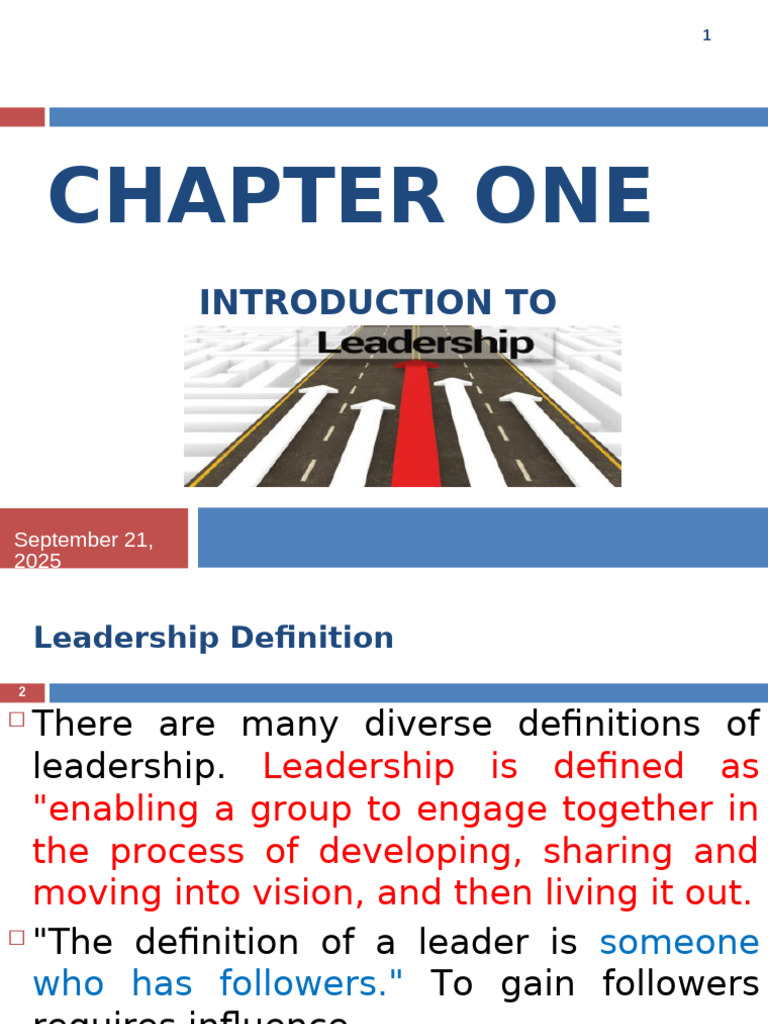 Leadership Chapter 1 | PDF | Leadership | Power (Social And Political)