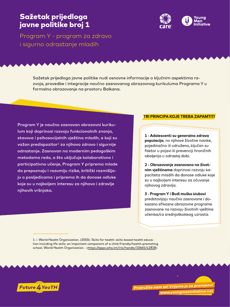 F4Y PolicyBrief01 A4 BIH | PDF