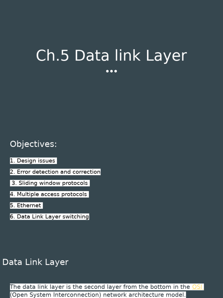 Data Link Layer Overview and Functions | PDF | Computer Network | Error ...