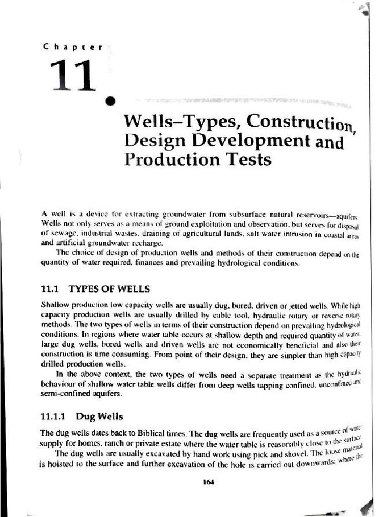 Well Types | PDF | Bodies Of Water | Physical Geography