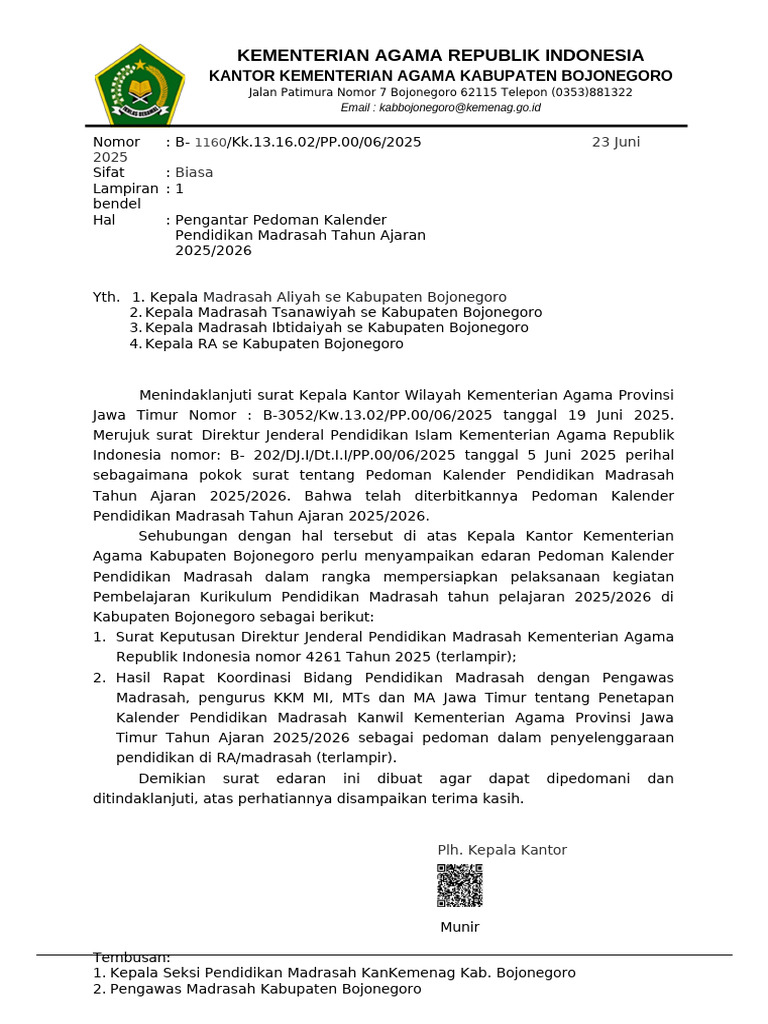 Pedoman Kalender Pendidikan 2025/2026 | PDF