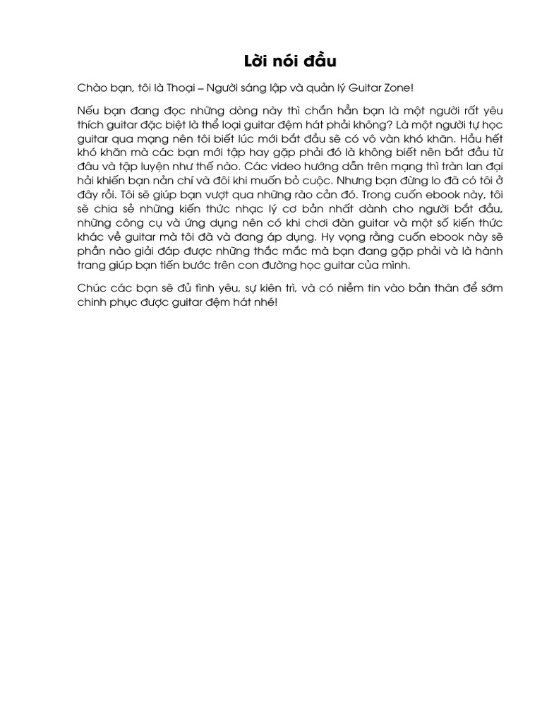 Giao Trinh Guitar Dem Hat Co Ban1 | PDF