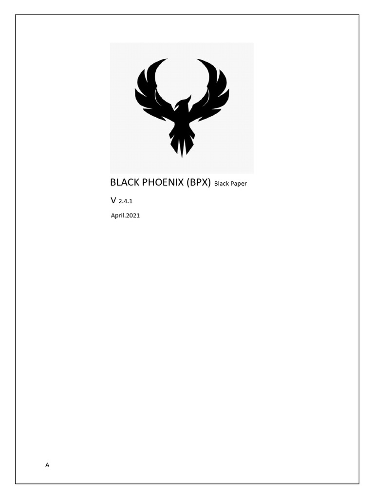 Black - Phoenix.black .Paper | PDF | Cryptocurrency | Currency