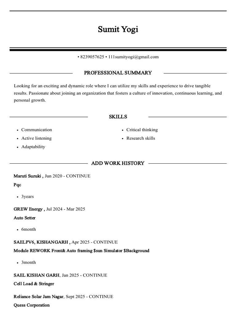 Sumit Resume 8 | PDF