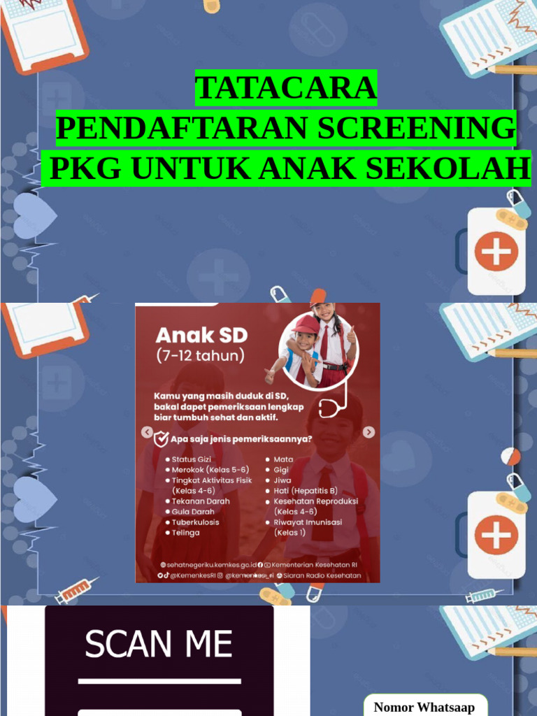 TATA CARA PENDAFTARAN PKG ANAK SEKOLAH Kecamatan | PDF