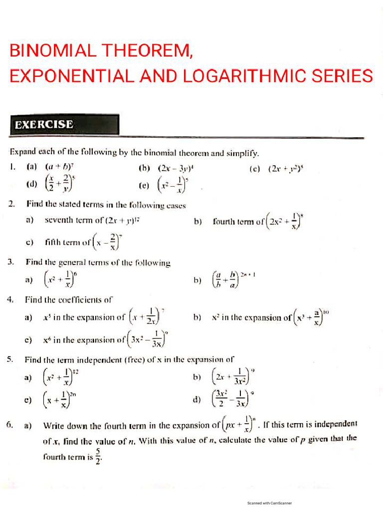 Binomial Theorem | PDF