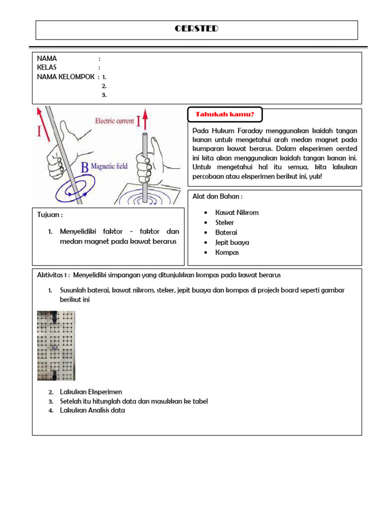LKPD Medan Magnet Pada Kawat Berarus | PDF
