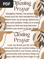 LPU Opening and Closing Prayers | PDF | Language Arts & Discipline