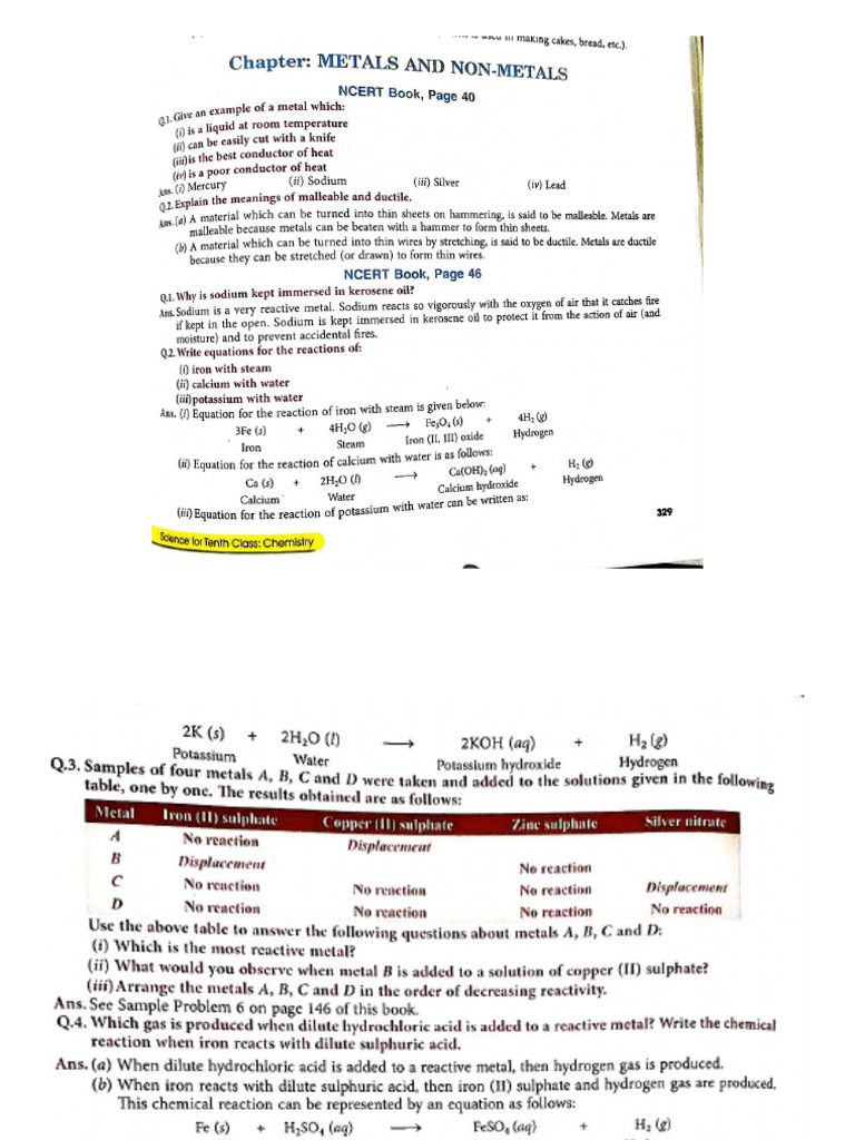 Metal - Non Metal | PDF