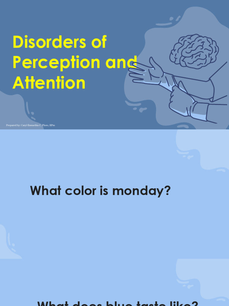 IV. Disorders of Perception and Attention | PDF | Cognitive ...