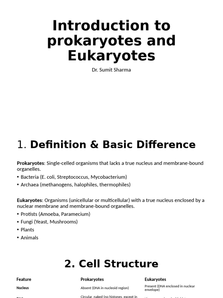 Introduction To Prokaryotes and Eukaryotes | PDF | Prokaryote | Growth ...