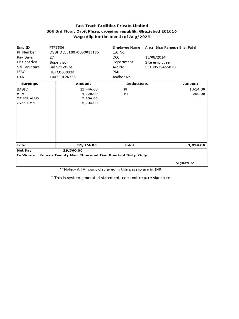 August 2025 Wage Slips Overview | PDF | Paycheck | Factor Income ...
