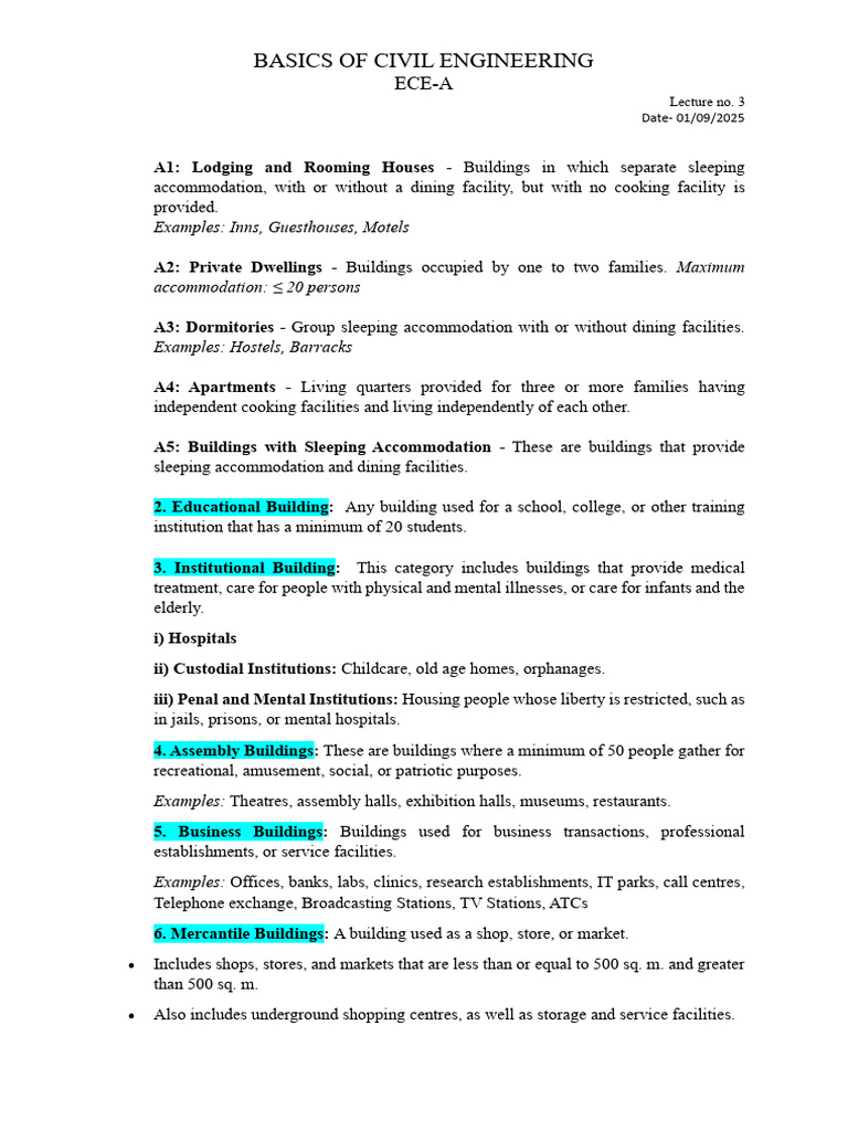 Basic Civil Engineering - Types of Buildings | PDF | Fire Protection ...