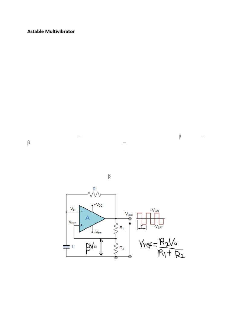 555 Timer Astable Multivibrator Guide | PDF | Operational Amplifier ...