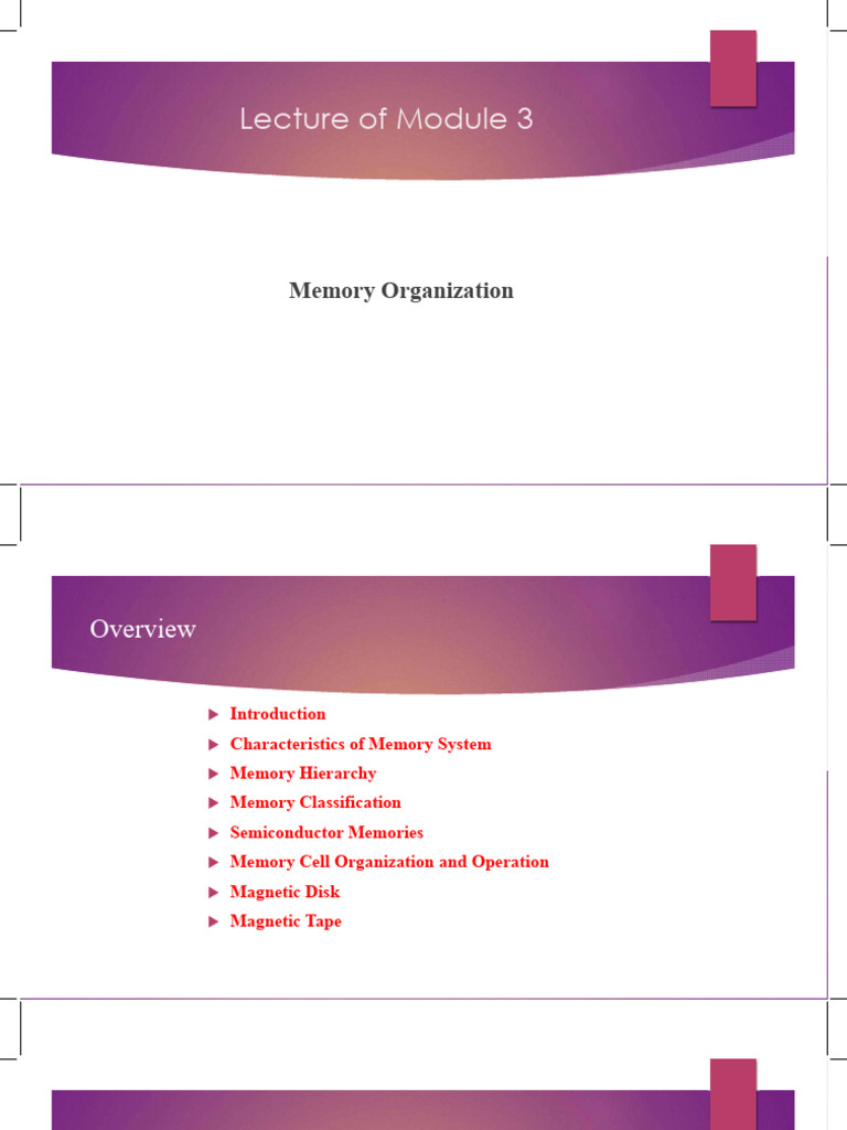 Chapter 7-Memory Organization | PDF | Random Access Memory | Computer Data Storage