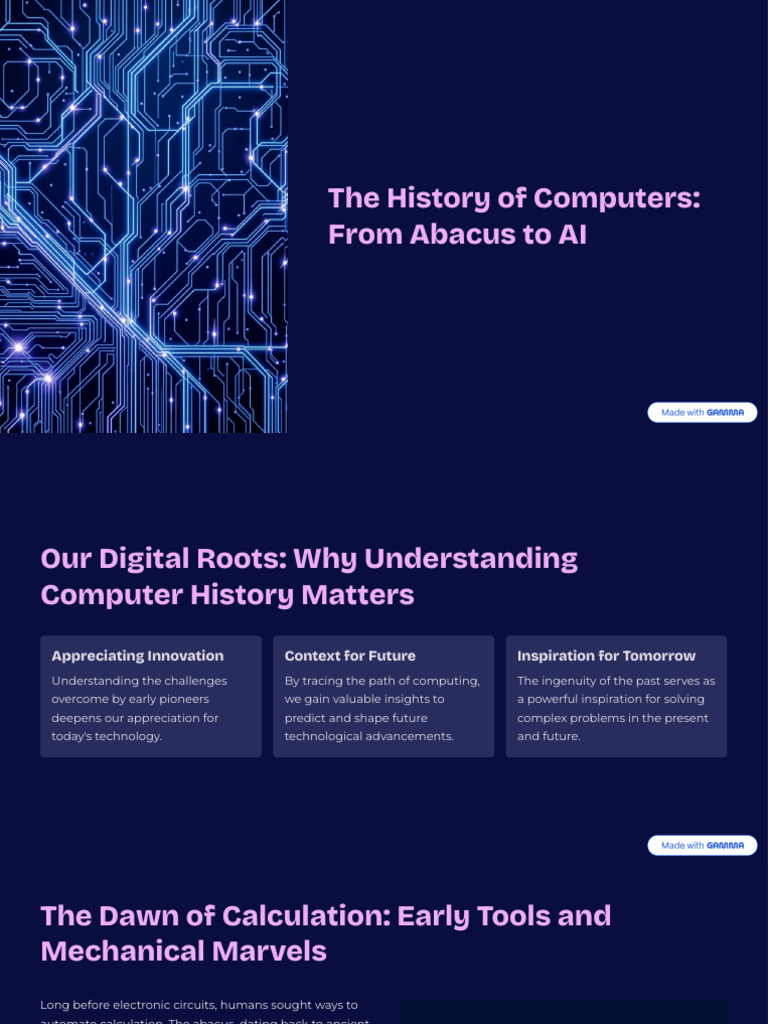 The History of Computers From Abacus To AI | PDF | Personal Computers ...