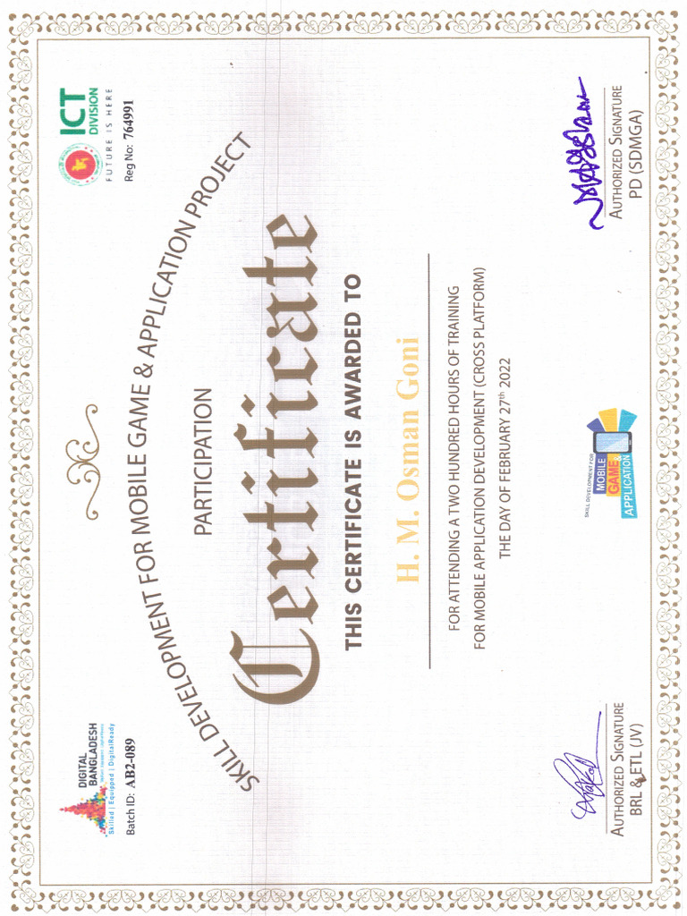 ICT Ministery Certificate | PDF