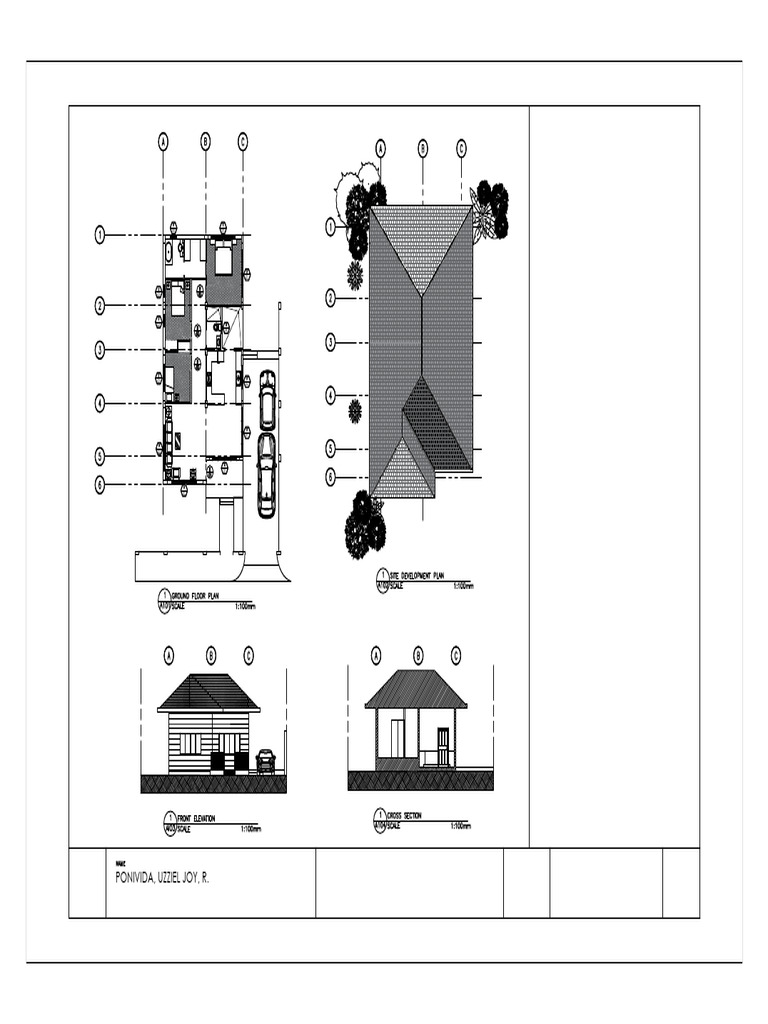 Autocad One Storey House Design | PDF