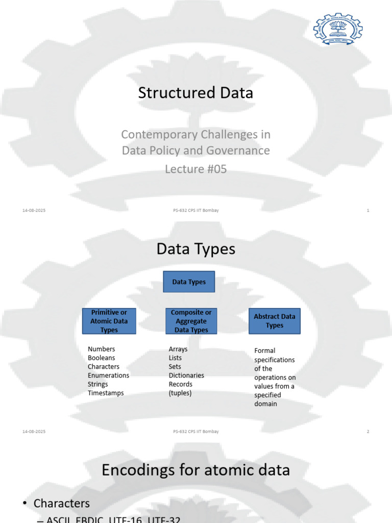 PS632 Lecture 05 Structured Data | PDF | Computer File | Data Type