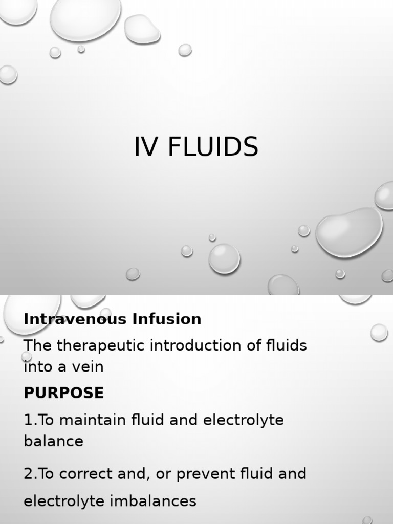 Iv Flluids Adminstration | PDF | Intravenous Therapy | Medical Specialties
