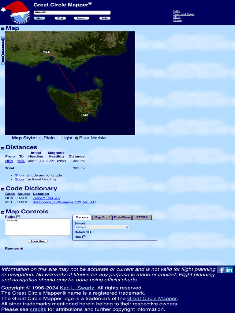 A Map From The Great Circle Mapper - Great Circle Mapper 2 | PDF
