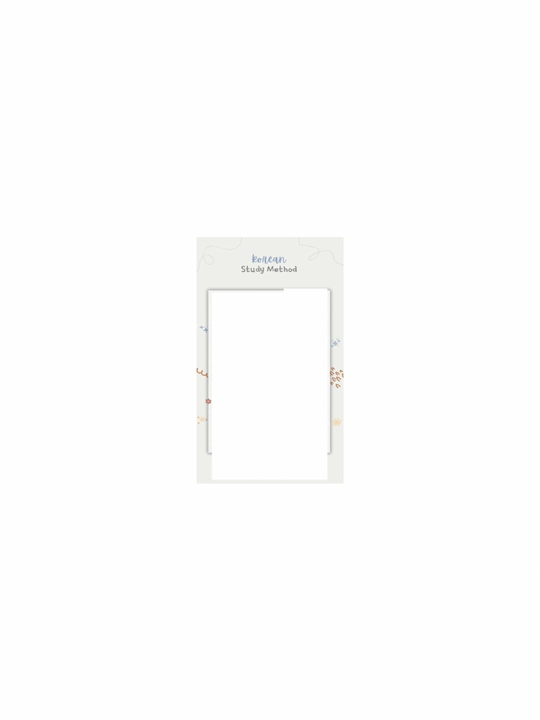 Korean Study Planner Blank | PDF