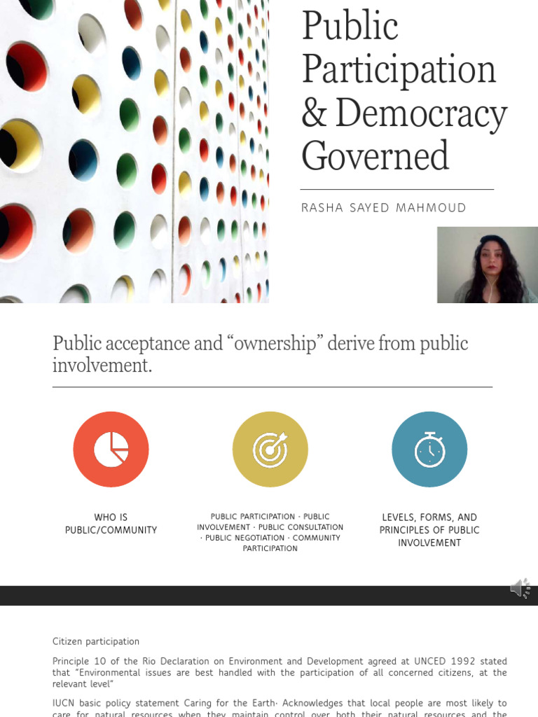 Public Participation - DR Rasha Sayed | PDF | Decision Making | Community