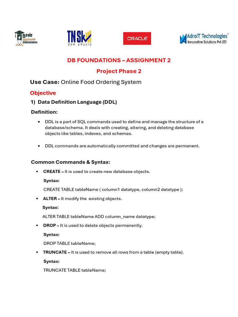 Projectphase2 DB Foundation Ai | PDF | Information Science | Databases