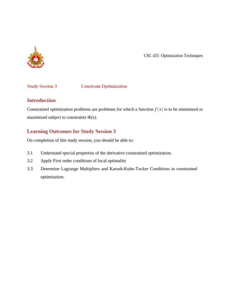 CSC 435 Study Session 3 | PDF | Mathematical Optimization ...