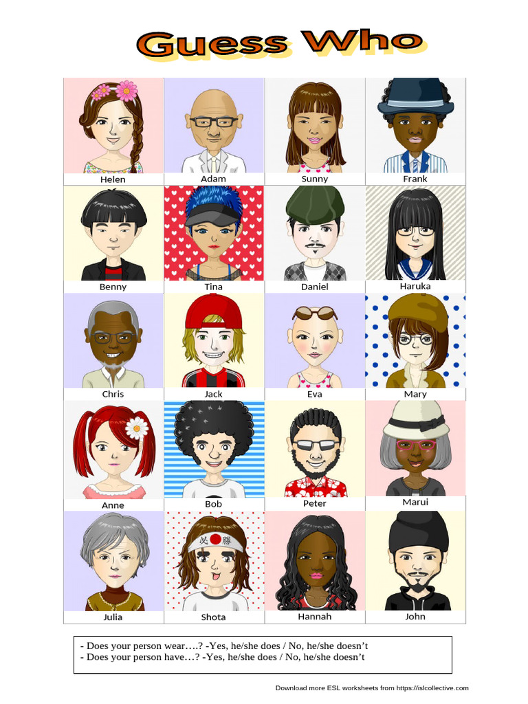 Guess Who Game Instructions PDF | PDF | Fashion | Clothing
