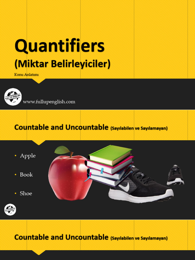16 - Quantifiers (Miktar Belirleyiciler) - Konu Anlatımı | PDF