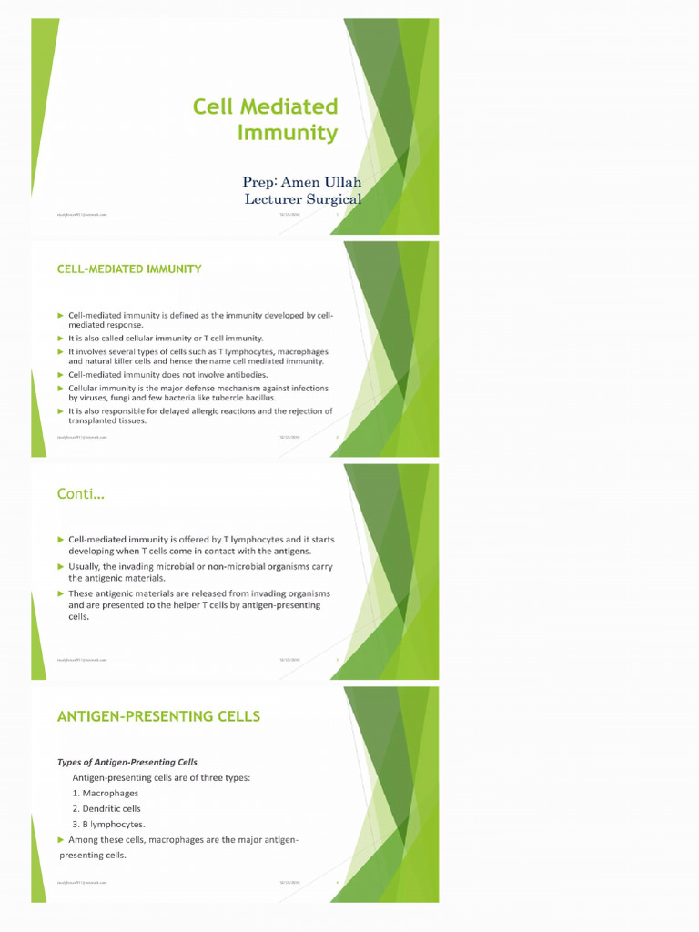 Cell Mediated Immunity | PDF