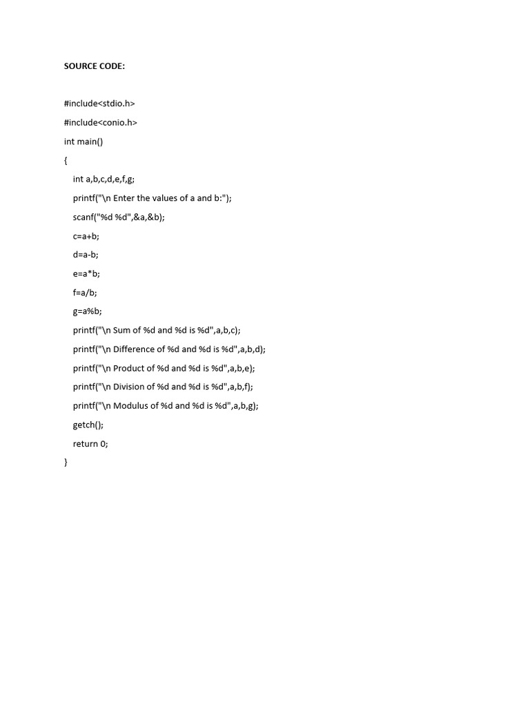 Source Code | PDF | Integer (Computer Science) | Computer Engineering
