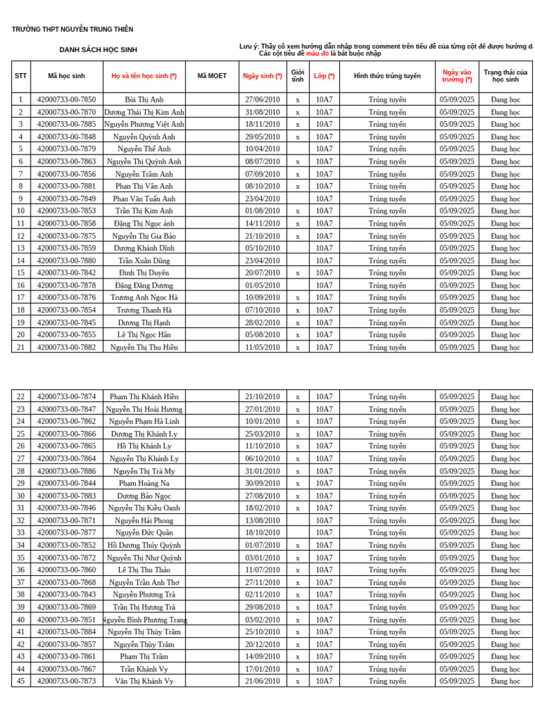 Import Student 10A7 | PDF