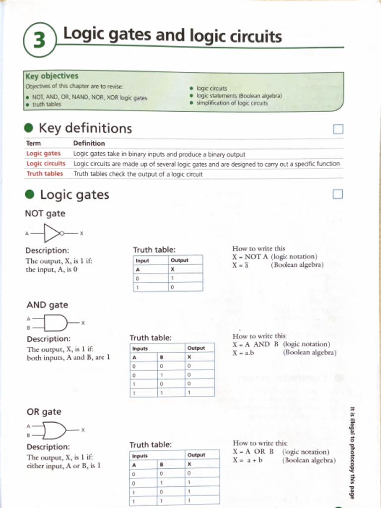 Logic Gates and Logic Circuits | PDF
