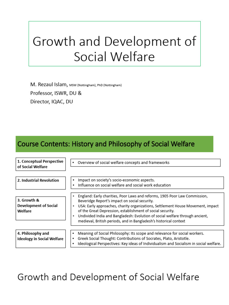 Class Growth and Development of Social Welfare | PDF | Poverty ...