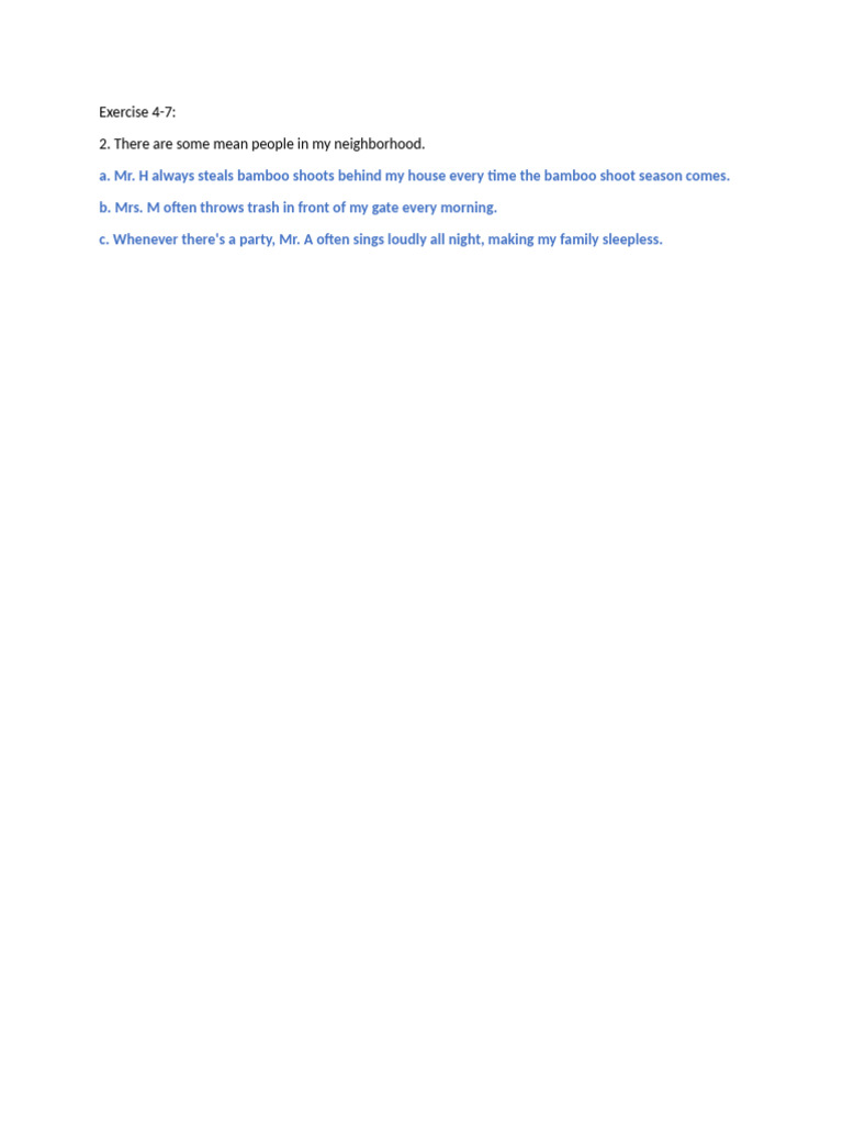 Exercise 4-7 | PDF