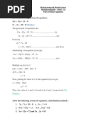 Class9 Linear Equations Worksheet 2025 | PDF