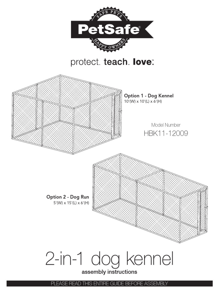Dog Kennel Assembly Instructions Guide | PDF | Legal Liability | Pet