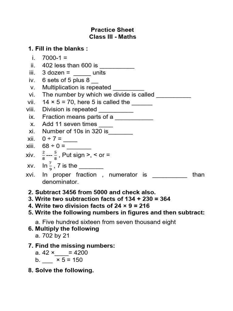 Practice Sheet | PDF