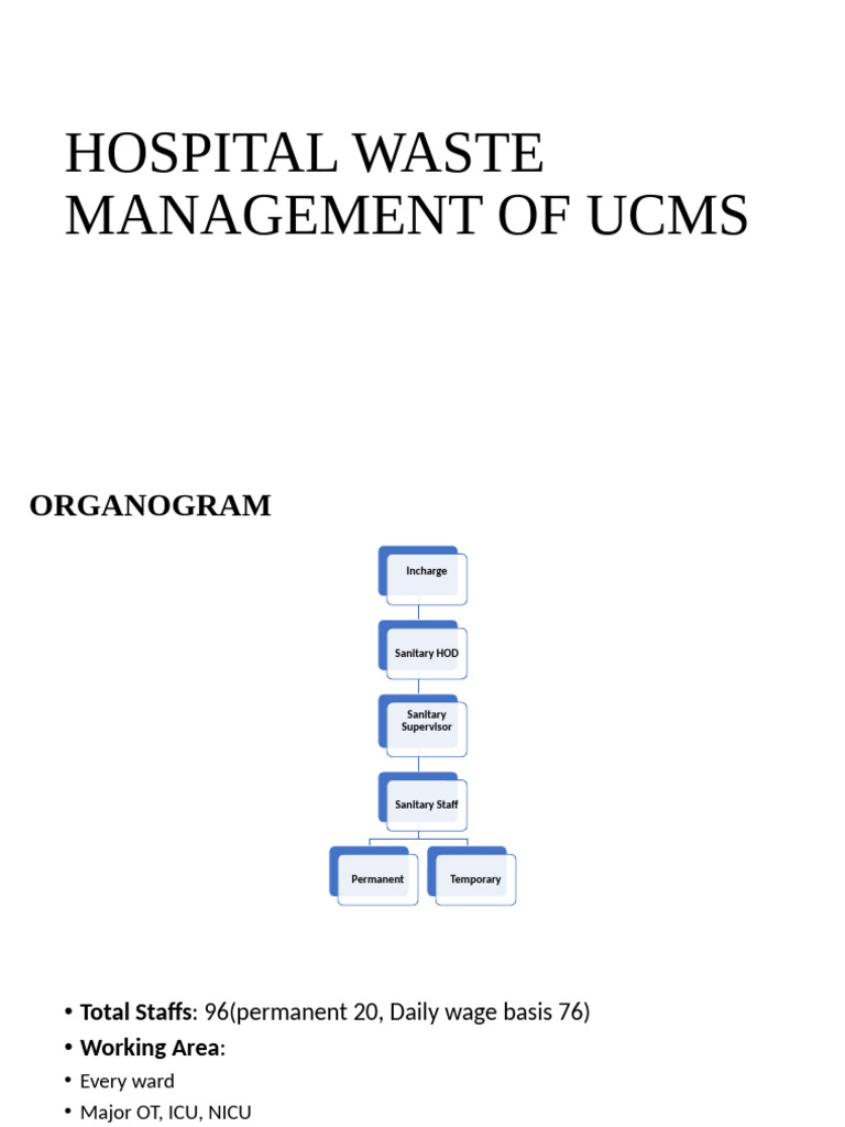 UCMS Hospital Waste Management Guide | PDF | Waste | Waste Management