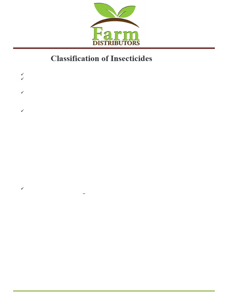 Insecticide classification | PDF | Insecticide | Poison