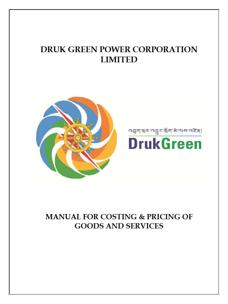 Costing & Pricing Manual for DGPC | PDF | Expense | Debits And Credits