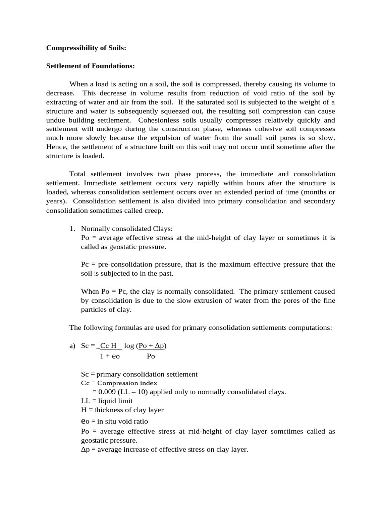 Compressibility of Soils Topic 2 3 | PDF | Geotechnical Engineering ...