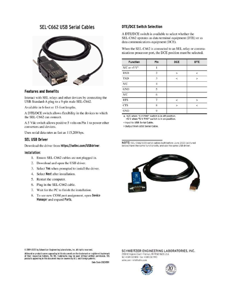 Sel c662 Pinout | PDF
