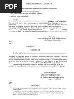 Experience Certificate Format | PDF
